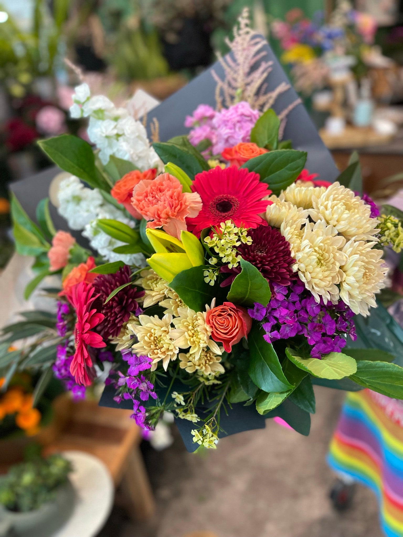 Bright Bouquet of fresh seasonal flowers | The Little Corner Florist ...